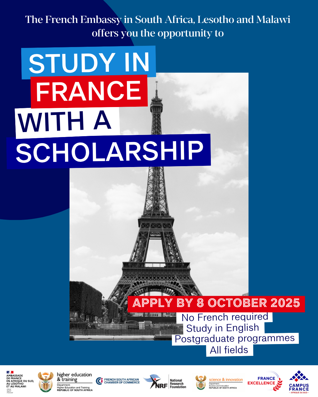 France-South Africa Scholarship Programme 2026